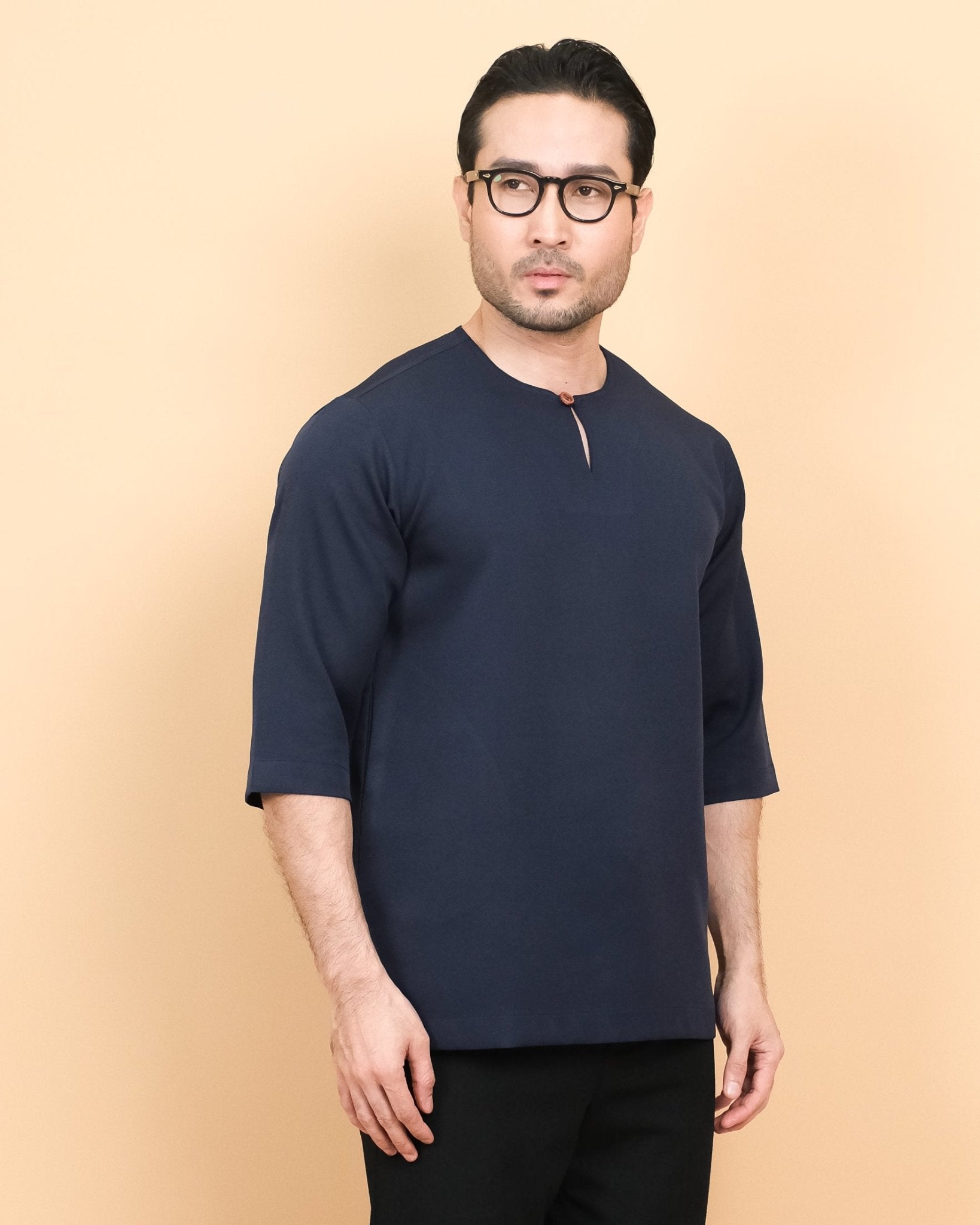 Kurta Patih Kosong - Navy Blue – SampinExclusiveMy