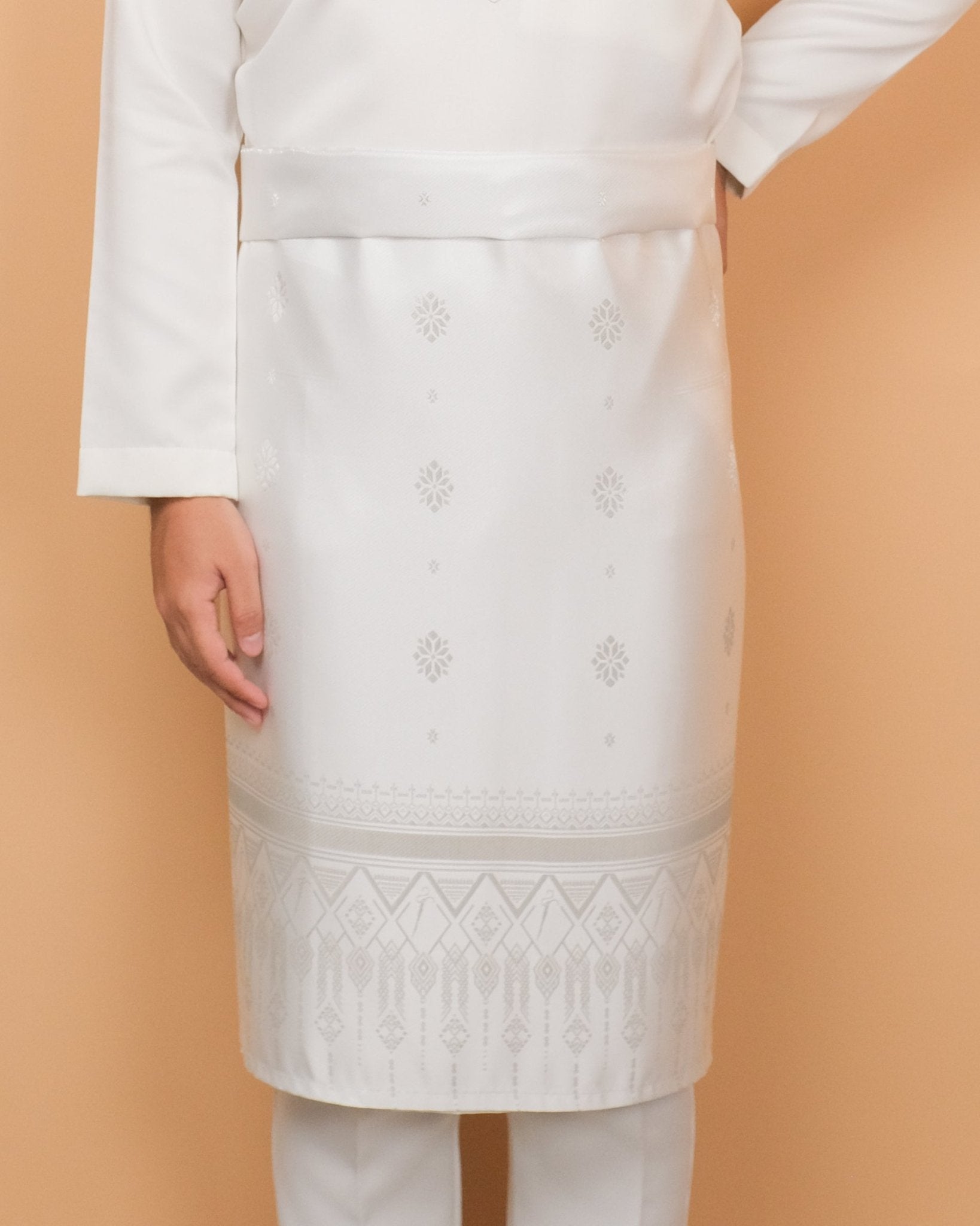 Mahawangsa Original Sampin Adult - Offwhite & Silver – SampinExclusiveMy