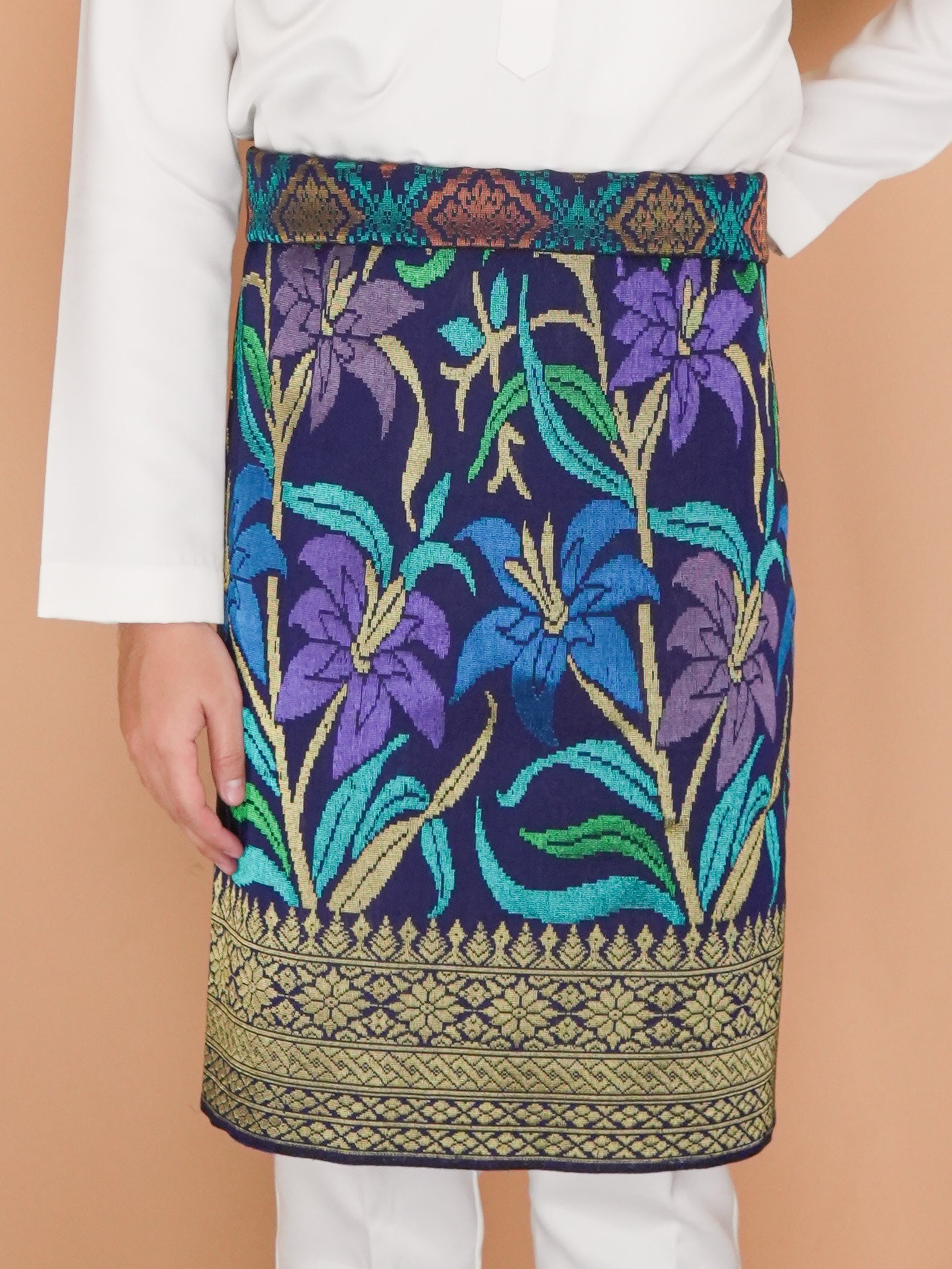 Davinci 278 - Dark Blue Gold & Mix colour (2.5m) – SampinExclusiveMy