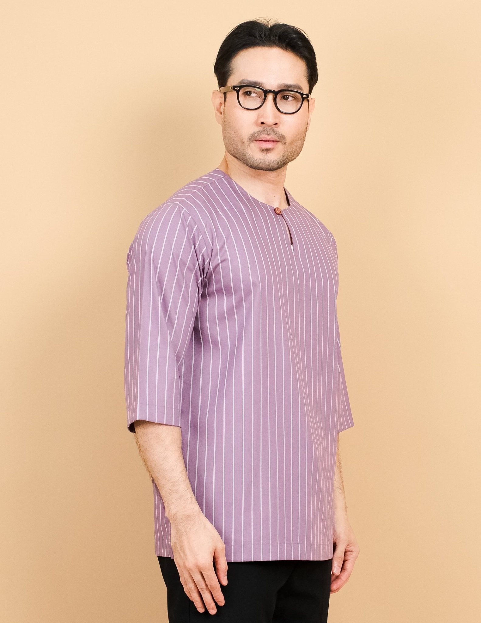 Kurta Patih Jalur - Dusty Purple – SampinExclusiveMy