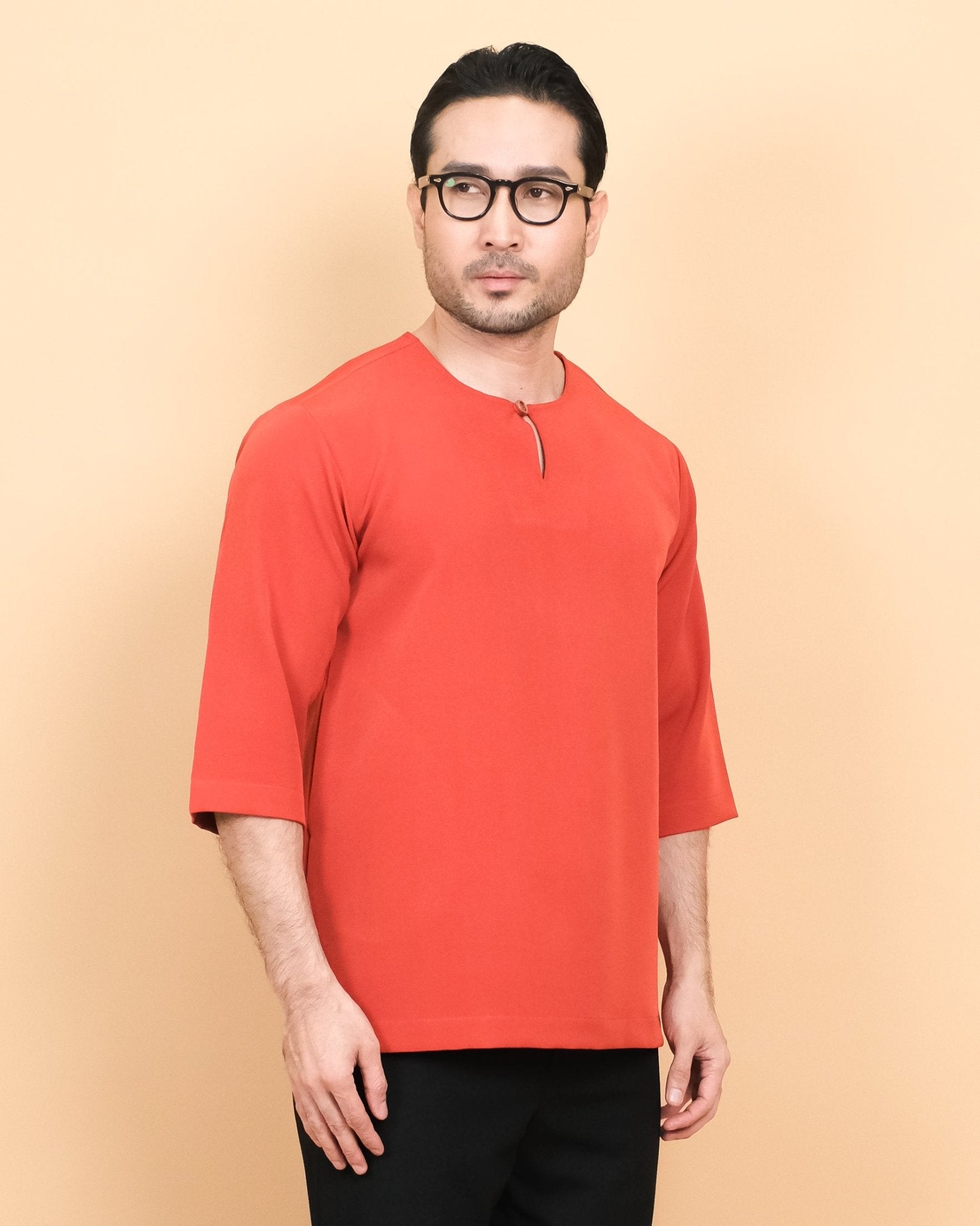 Kurta Patih Kosong - Brick Orange – SampinExclusiveMy
