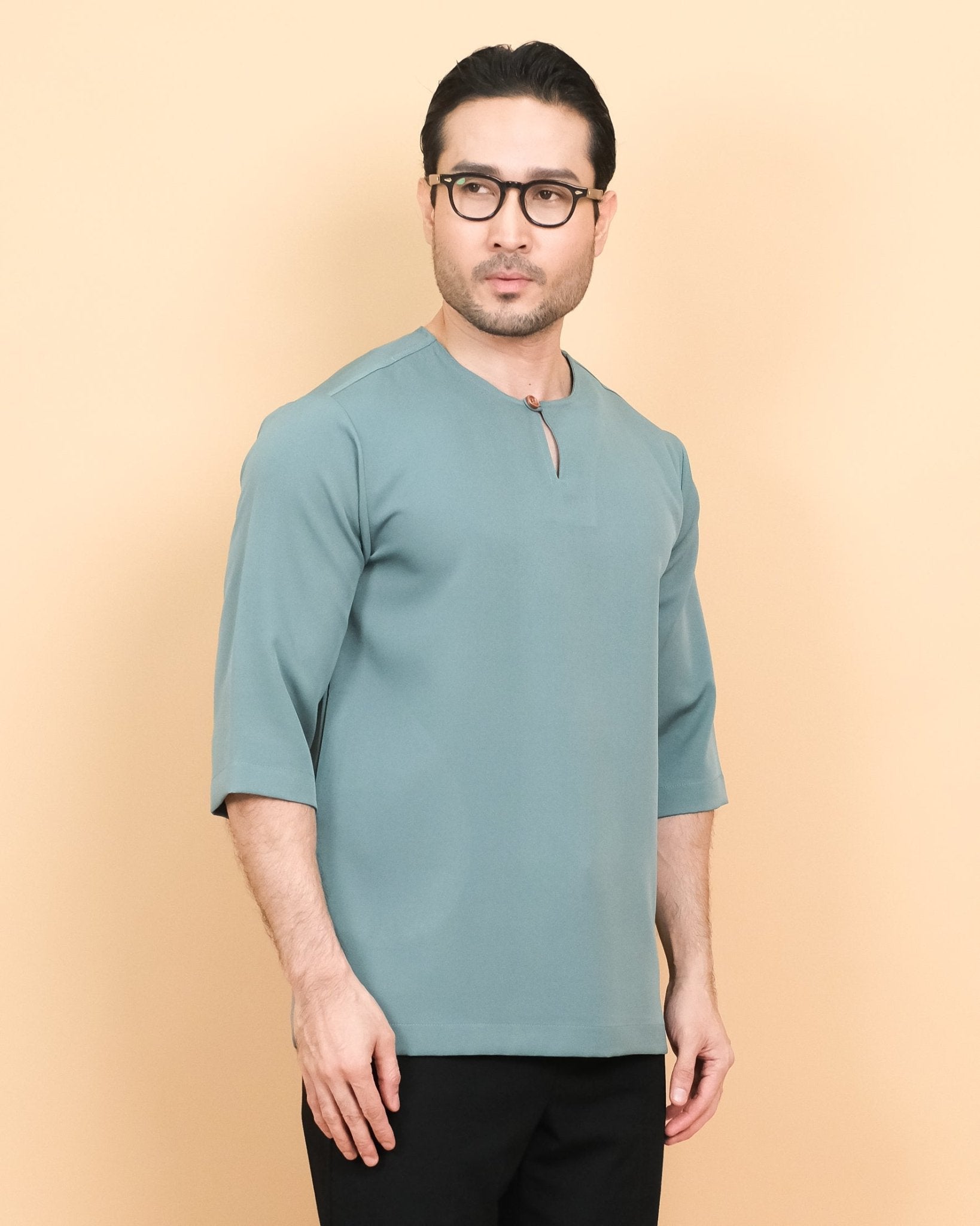 Kurta Patih Kosong - Teal Blue – SampinExclusiveMy