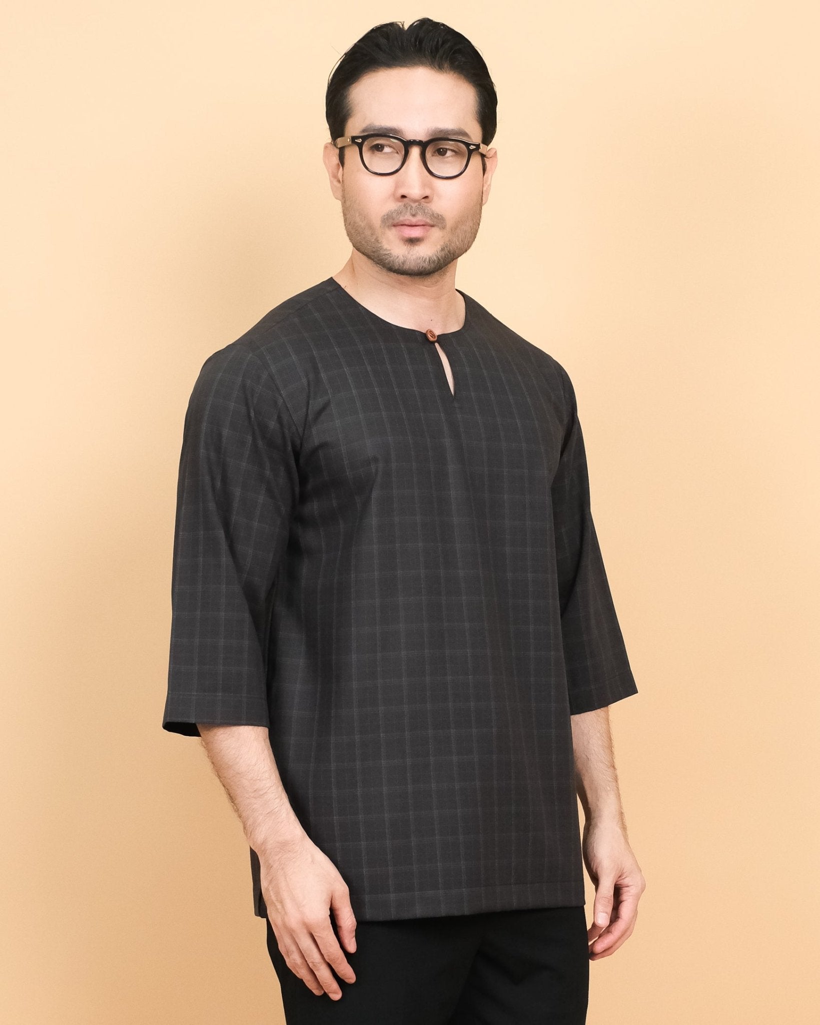 Kurta Patih Petak - Black – SampinExclusiveMy