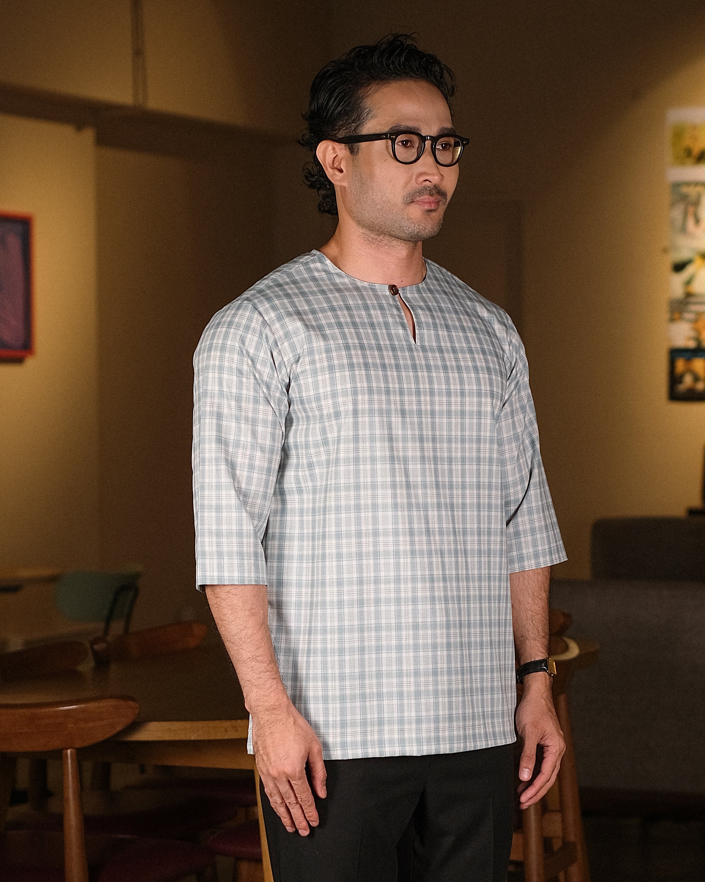 Kurta Patih Dam - Soft Blue – SampinExclusiveMy