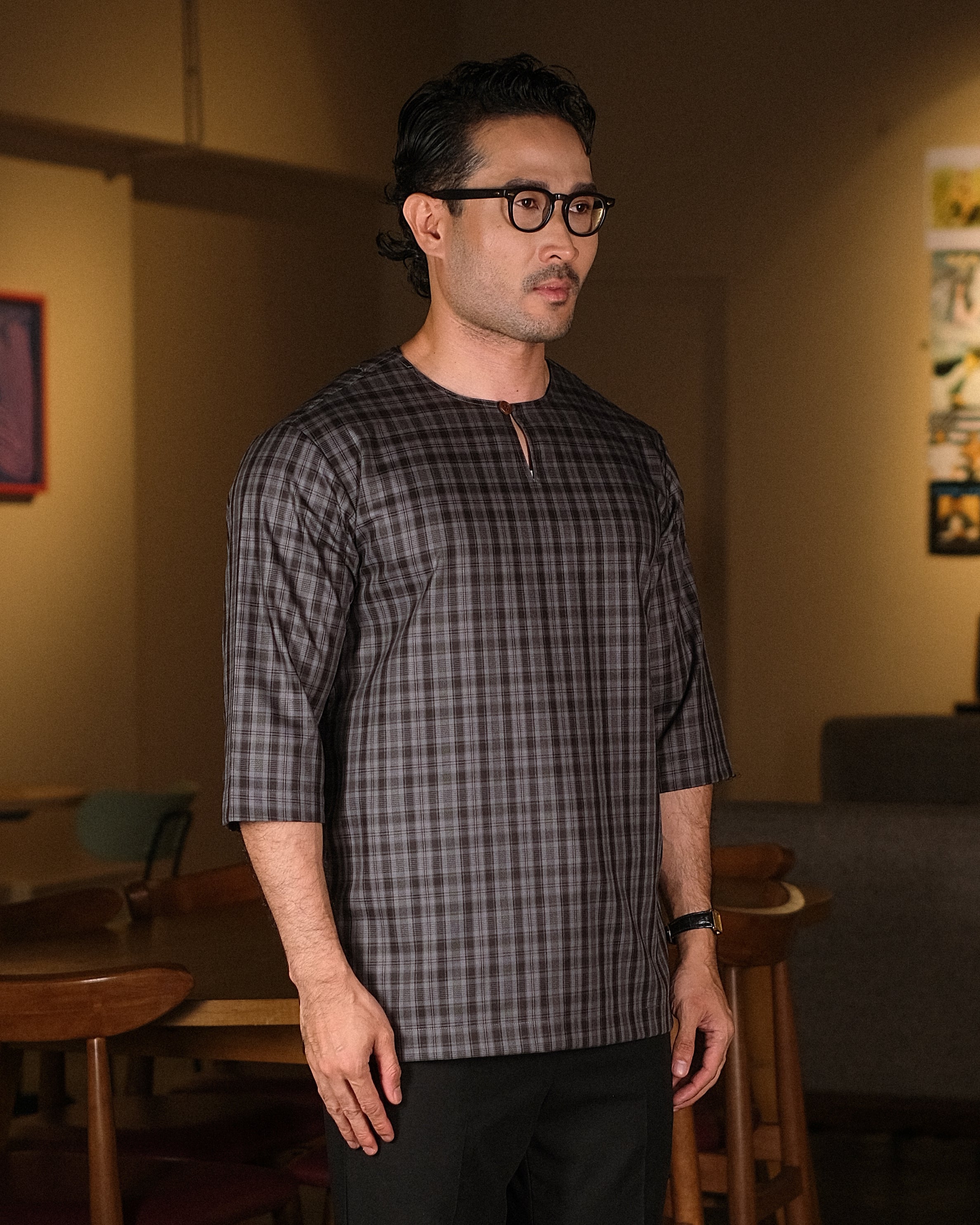 Kurta Patih Dam - Dark Grey – SampinExclusiveMy