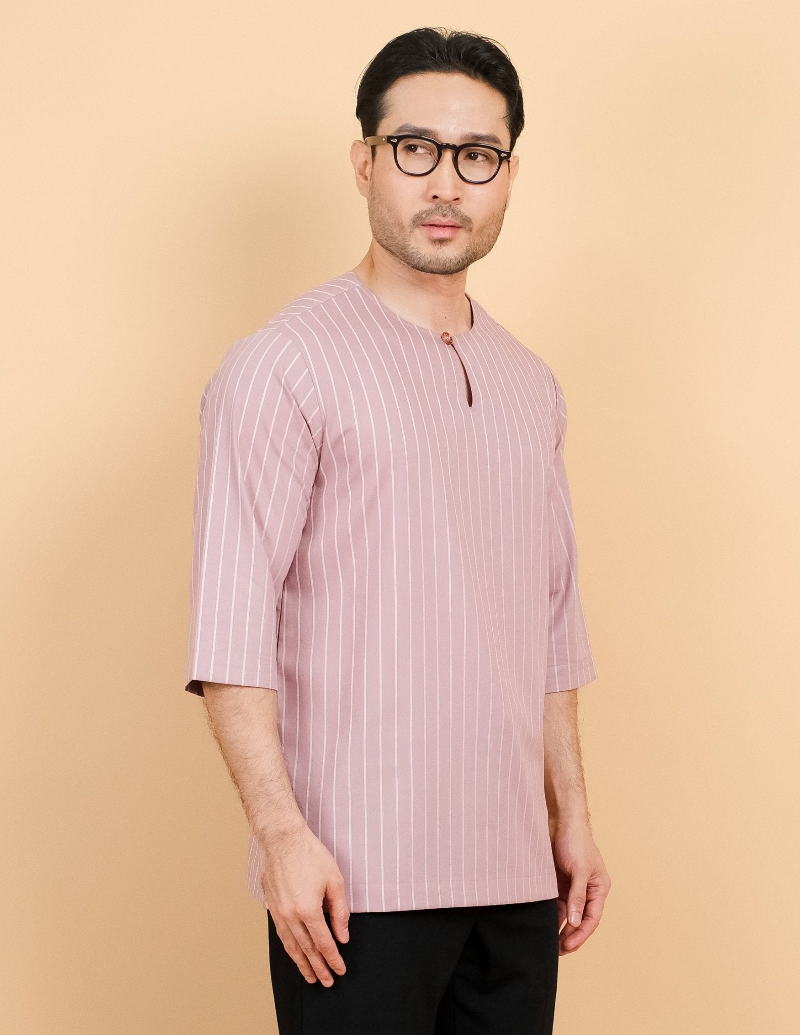 Kurta Patih Jalur - Dusty Pink – SampinExclusiveMy