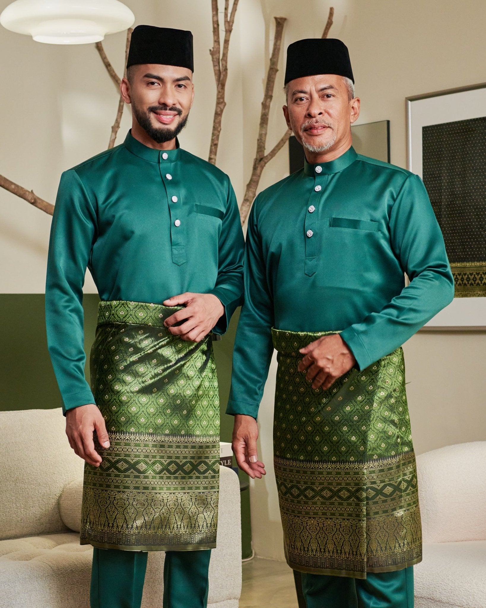 Nilakandi instant Sampin Adult - Emerald Green & Gold – SampinExclusiveMy